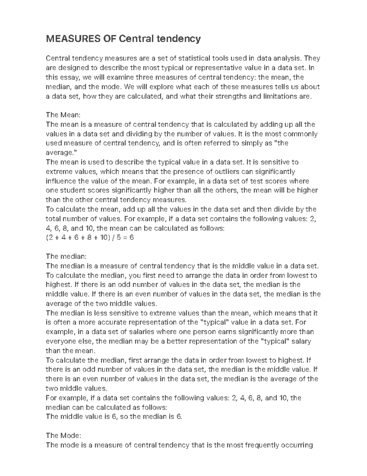 Measures OF Central tendency - MEASURES OF Central tendency Central ...