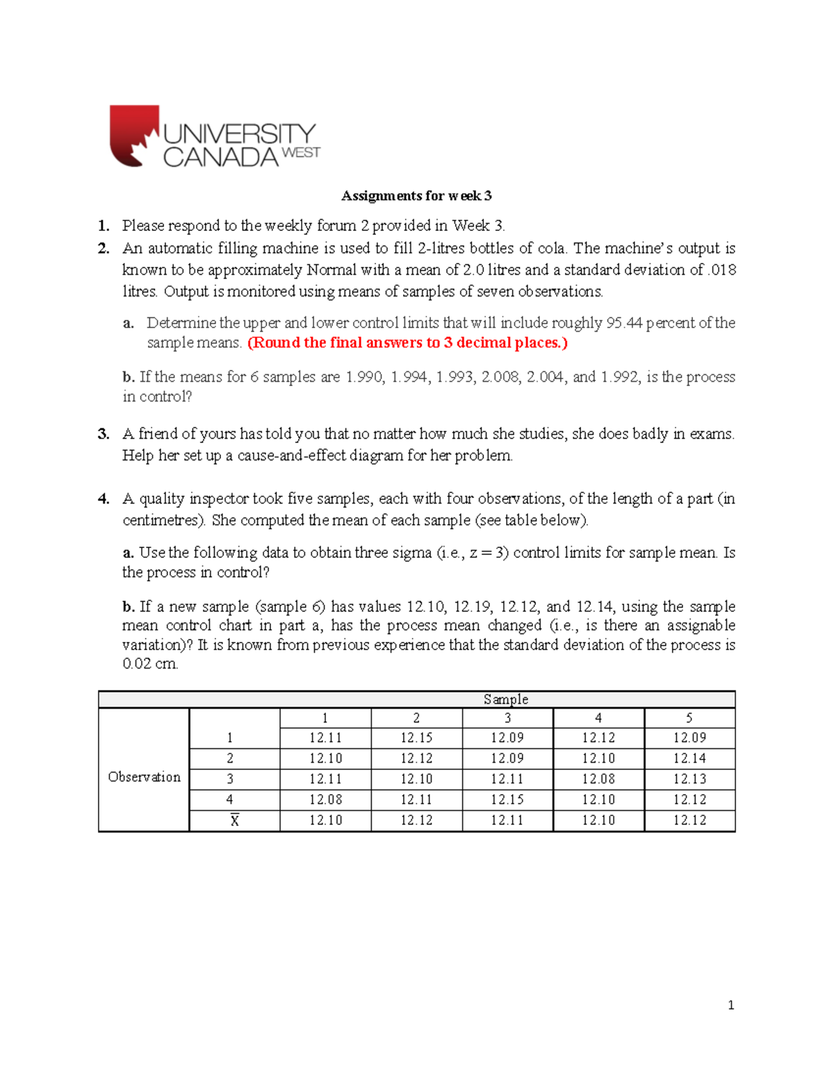 Assignments for week 3 - assingnment - 1 Assignments for week 3 1 ...