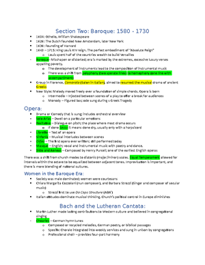 Music AP Chapter Three - Music Appreciation: Section Three Mozart ...