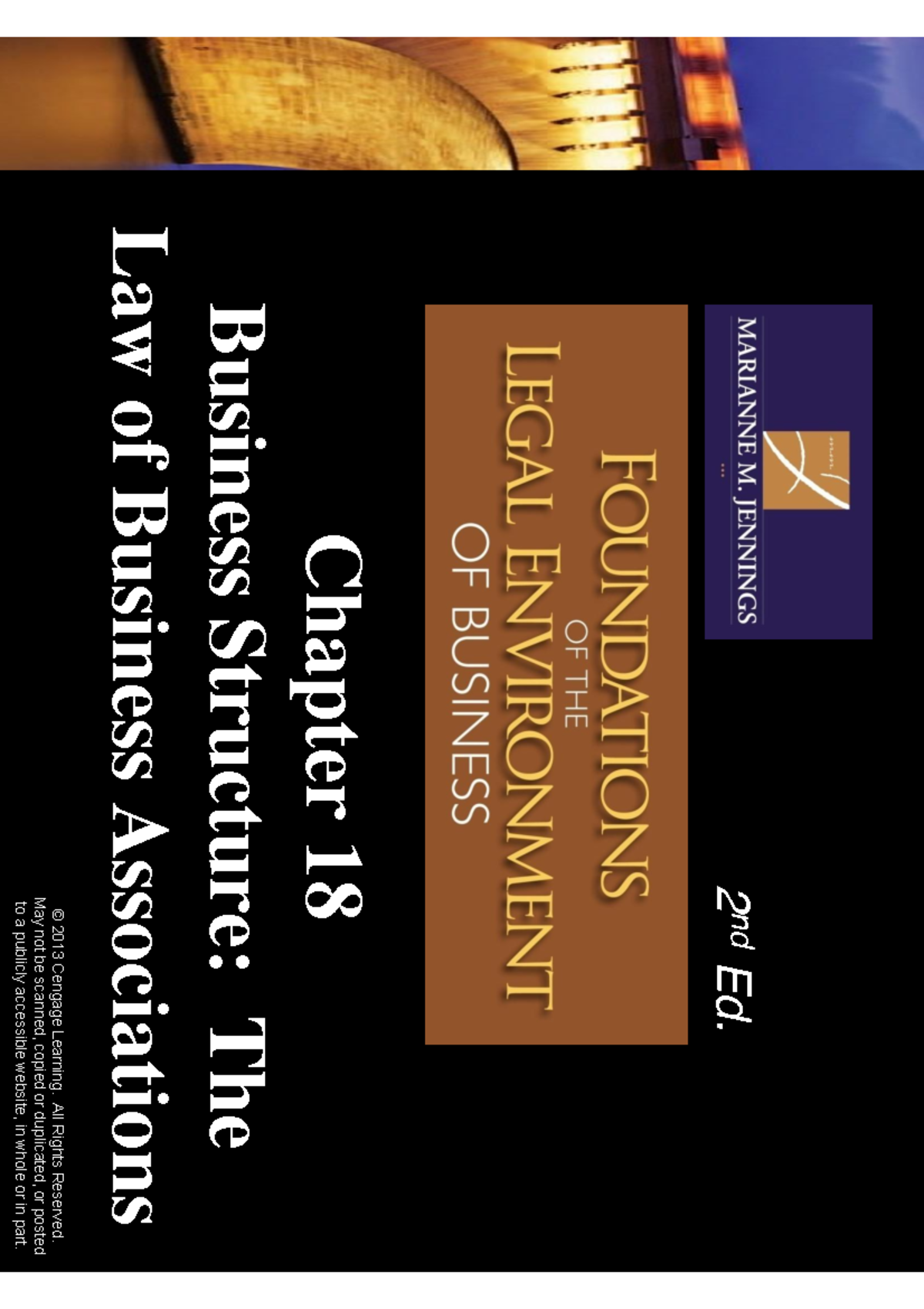 Chapter 18 PP 2nd ed Business Structure - © 2013 Cengage Learning. All ...