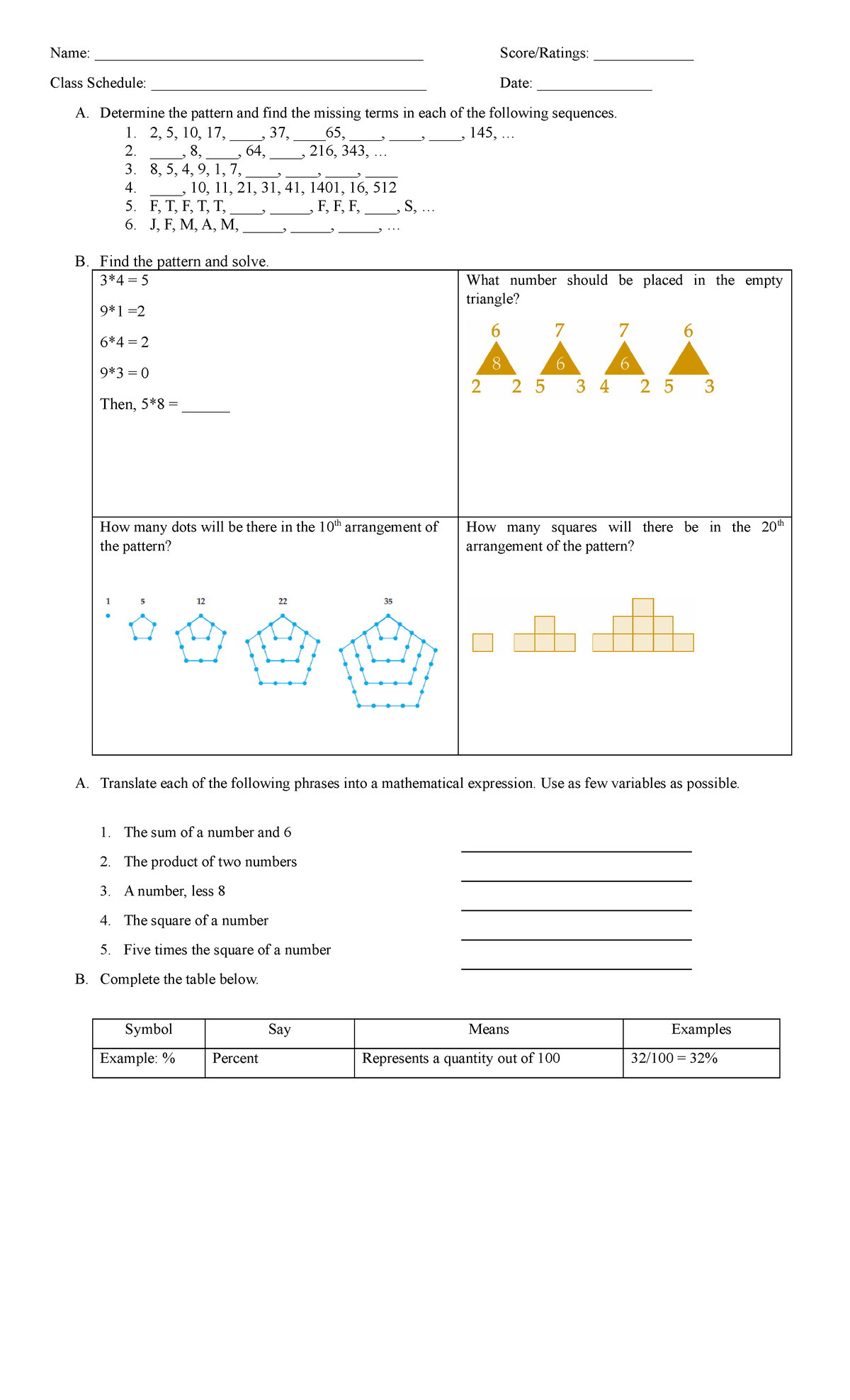 Problem Set pattern - this can help - Name