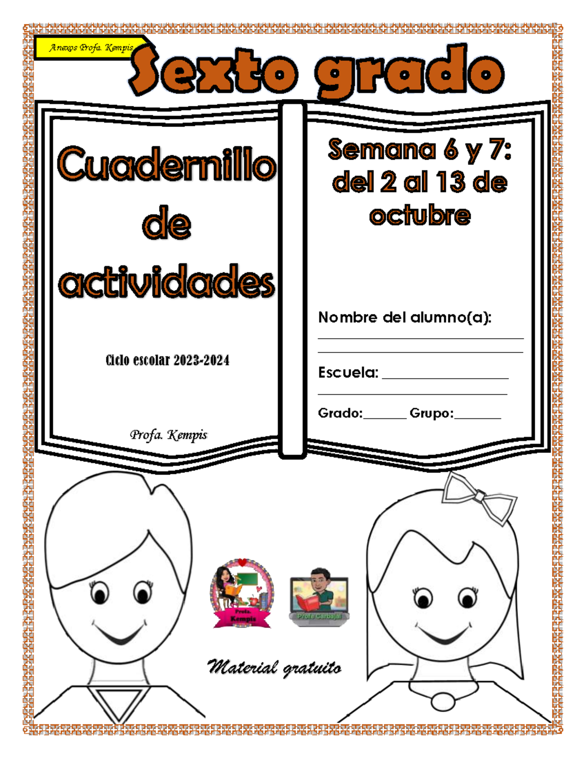 6° s6 y 7 Cuadernillo de actividades (anexos) Profa Kempis - Anexos ...