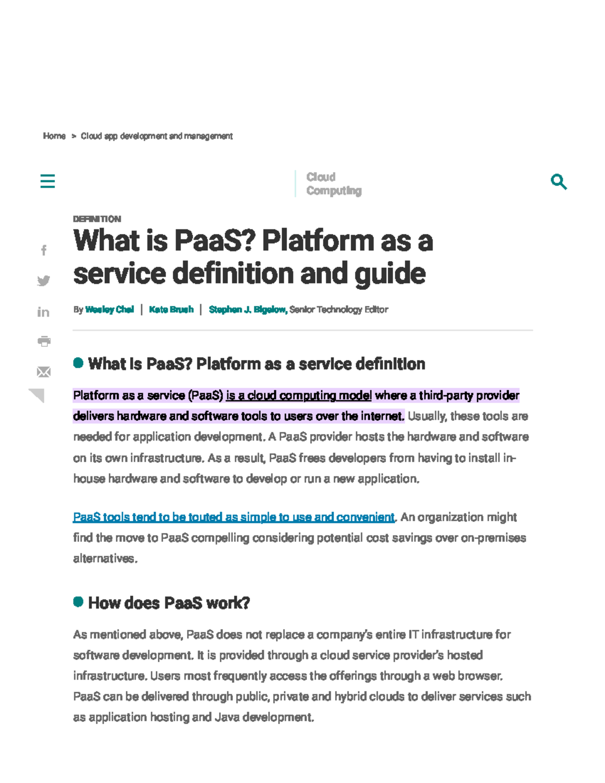 What is Paa S Platform as a Service Definition and Guide - Home > Cloud ...