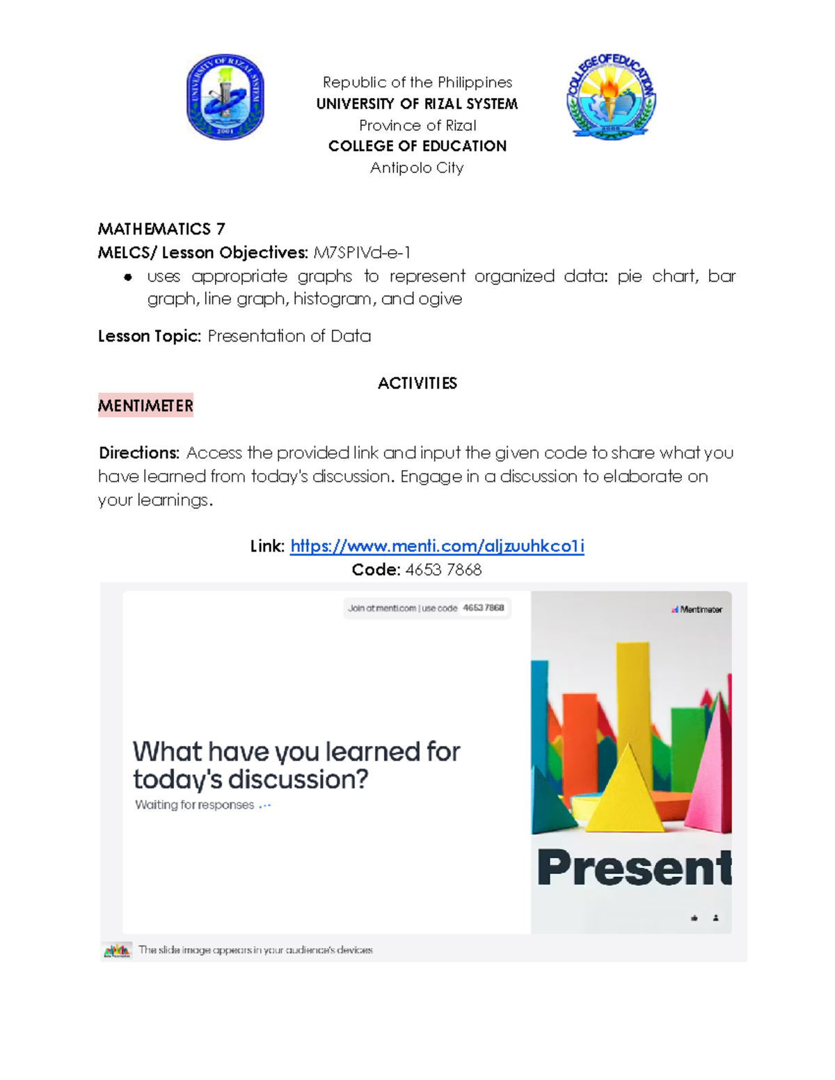 TTL 2 Assignment Digital Tools - Republic of the Philippines UNIVERSITY ...