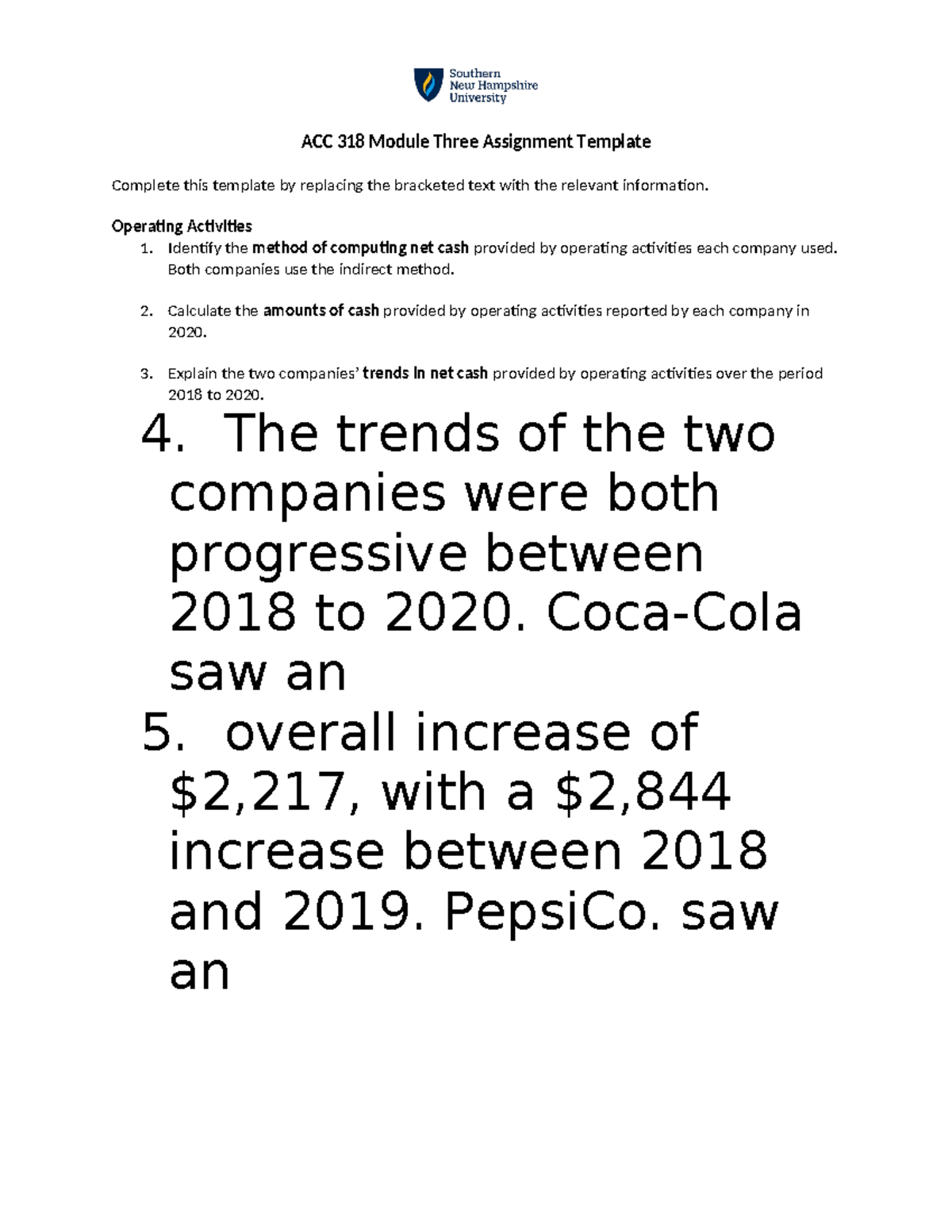 ACC 318 Module Three Assignment Template - ACC 318 Module Three ...