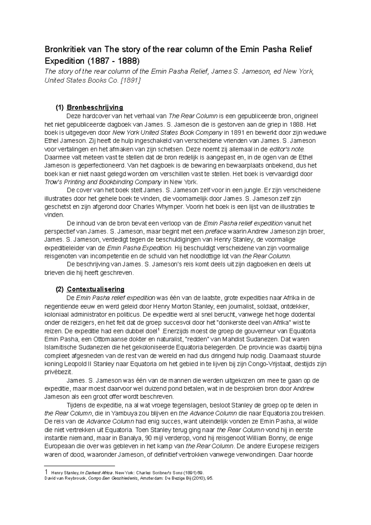 Bronkritiek van The story of the rear column of the Emin Pasha Relief ...