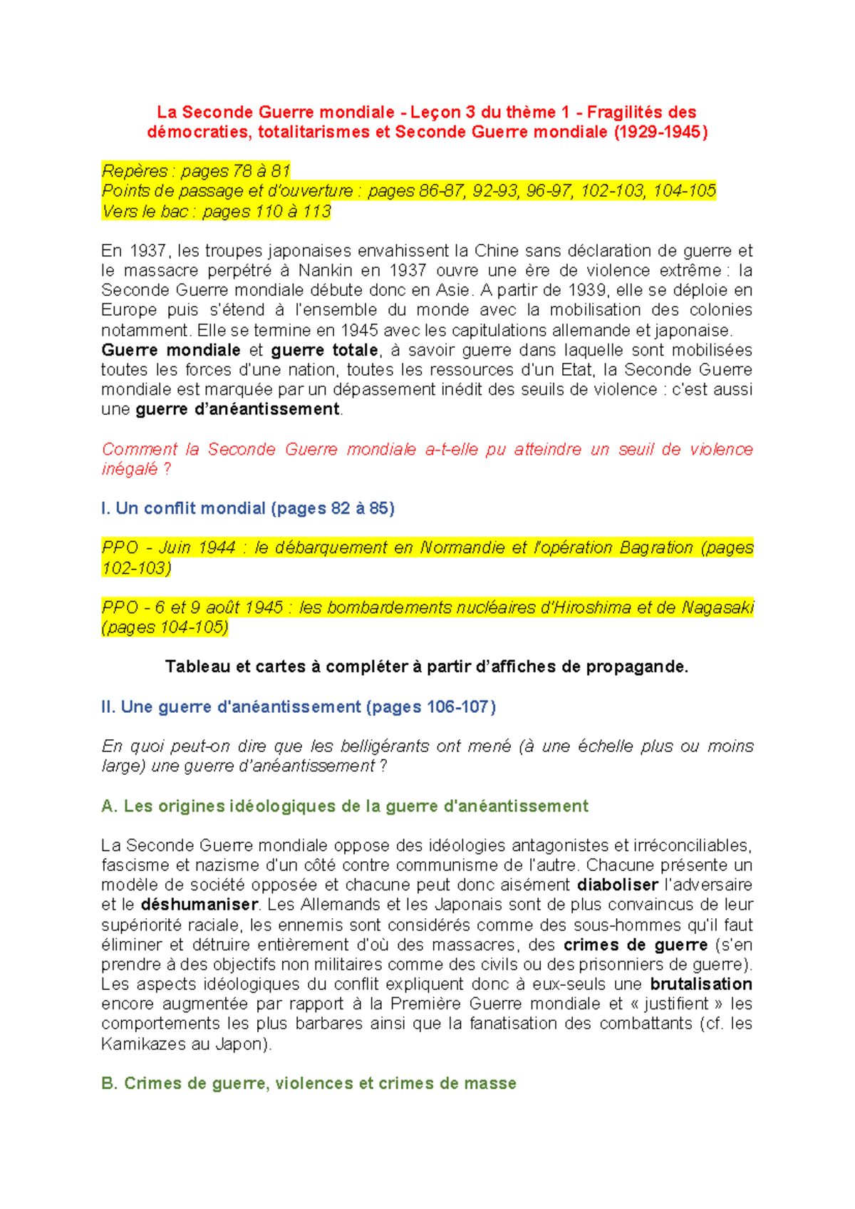 La 2de GM - Fiche sur la 2nd guerre mondial - La Seconde Guerre ...