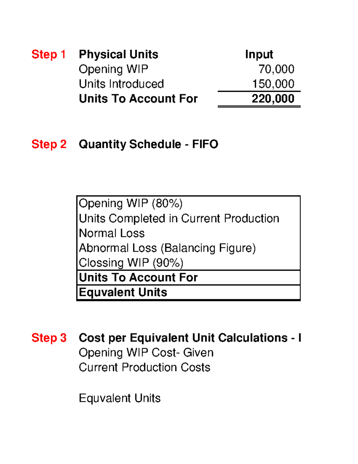 Unit 2 Working Template - Step 1 Physical Units Input Opening WIP 70 ...