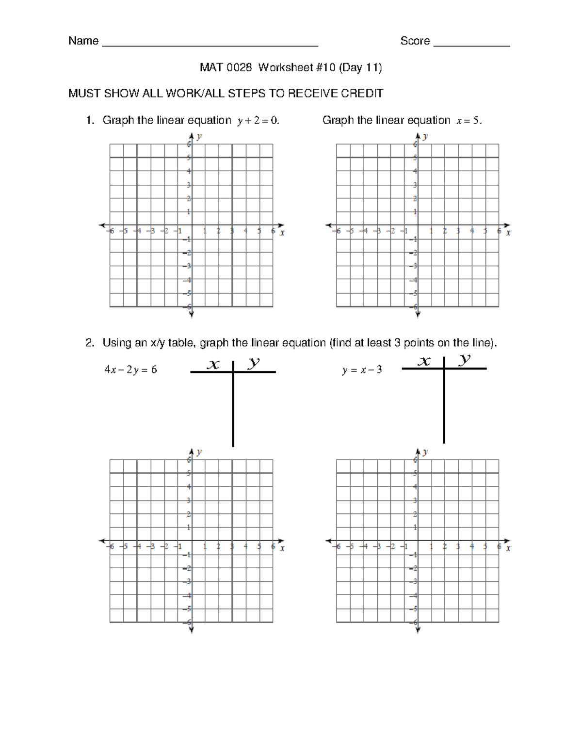 Worksheet 10 Day 11 - Homework - Name ...