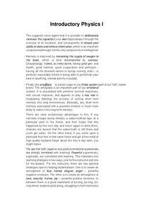 Introductory Physics I 5 - 9 10 Introductory Physics I Your Brain and ...