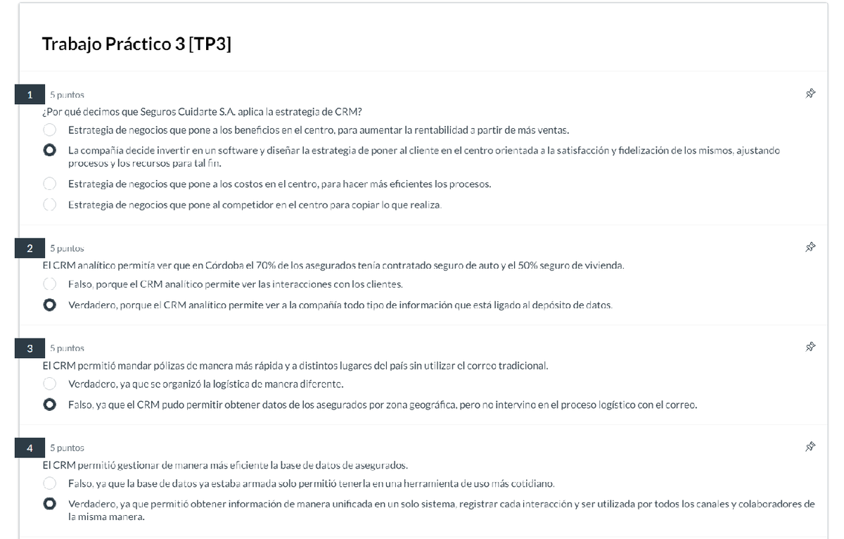 Trabajo Práctico 3 [TP3] 100% Marketing II - Trabajo Práctico 3 1 5 puntos qué decimos que ...