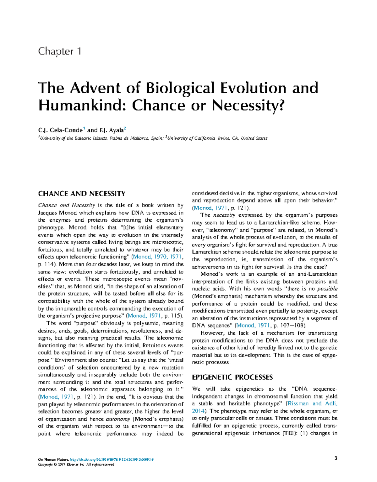 Chapter-1-The-Advent-of-Biological-Evolution-and-Humankind 2017 On-Human-N - Chapter 1 The ...