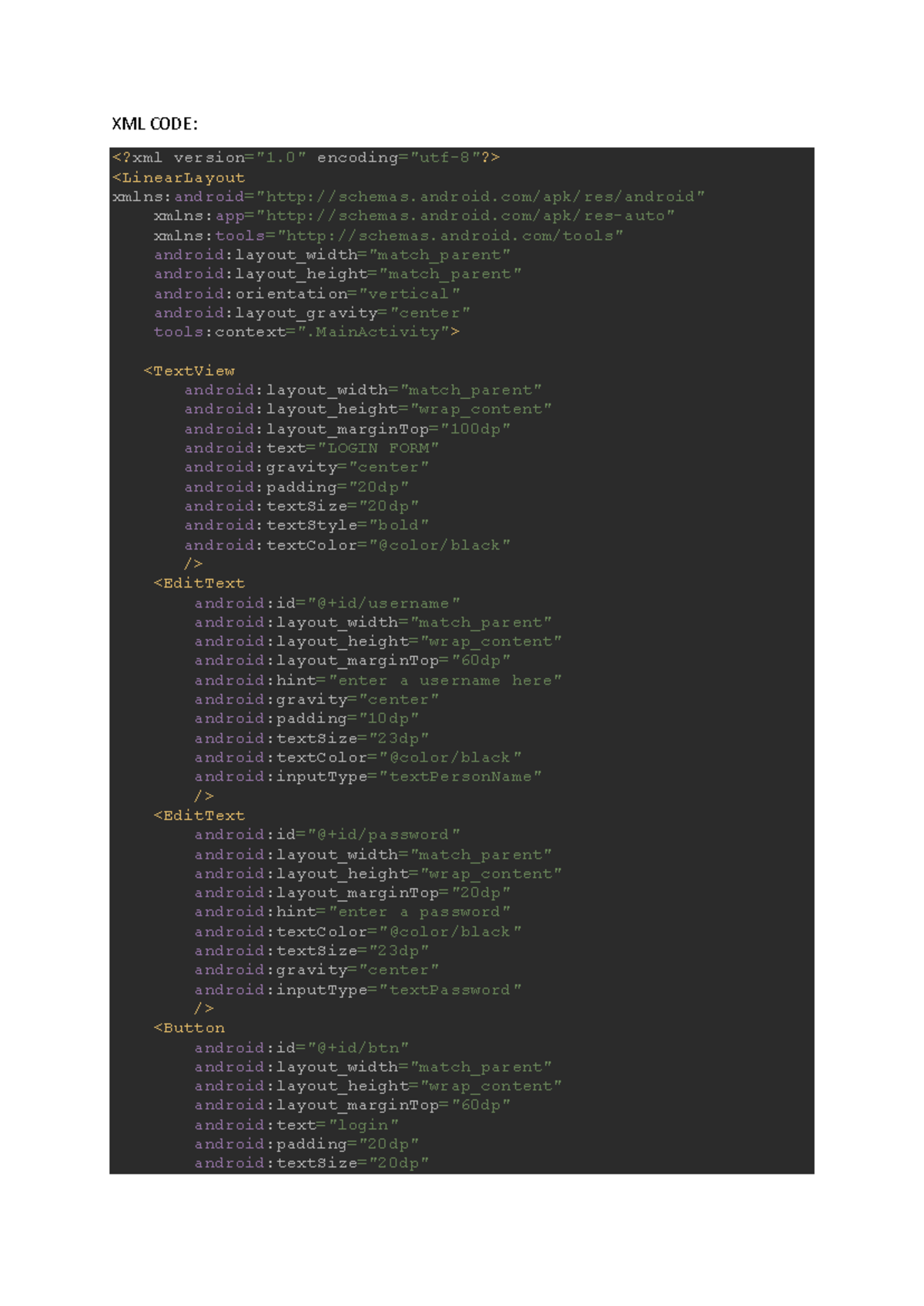 XML CODE - XML CODE: XML CODE - XML CODE: