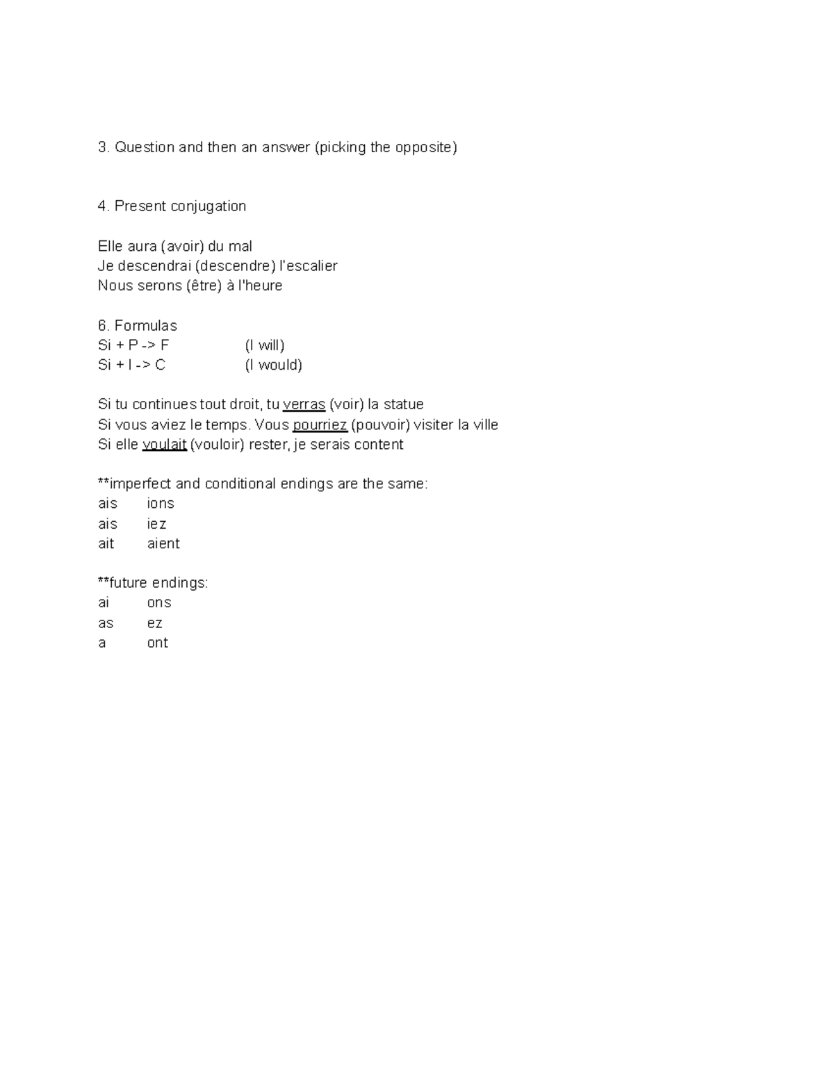 French exam 3 - Exam 3 study guide - Question and then an answer ...