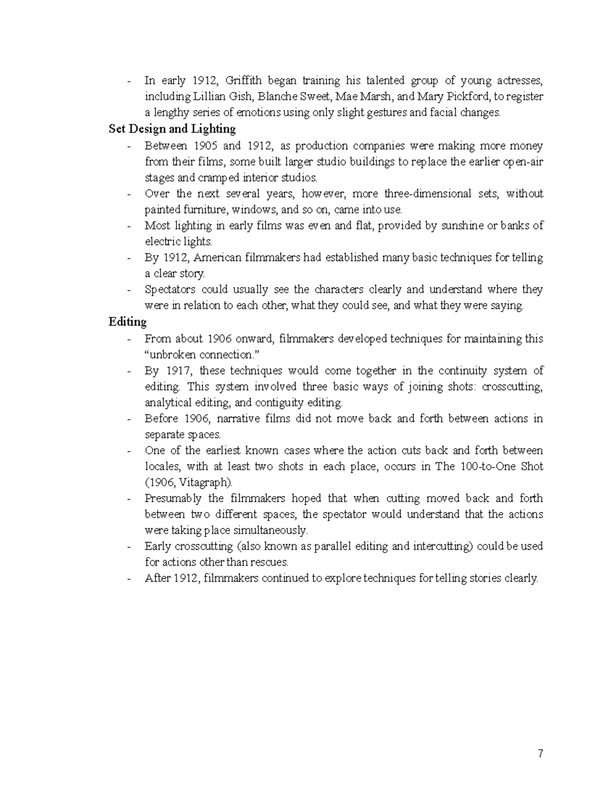 Chap 2 Outline pg.7 - In early 1912, Griffith began training his ...