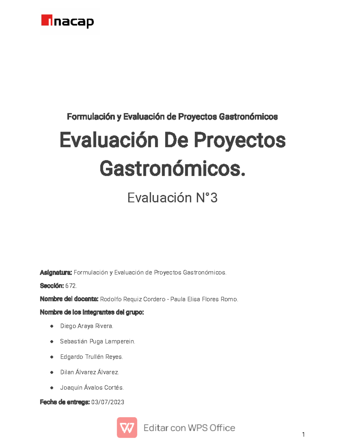 3er Trabajo de Formulación y Proyecto - Diego Araya-Sebastian Puga ...