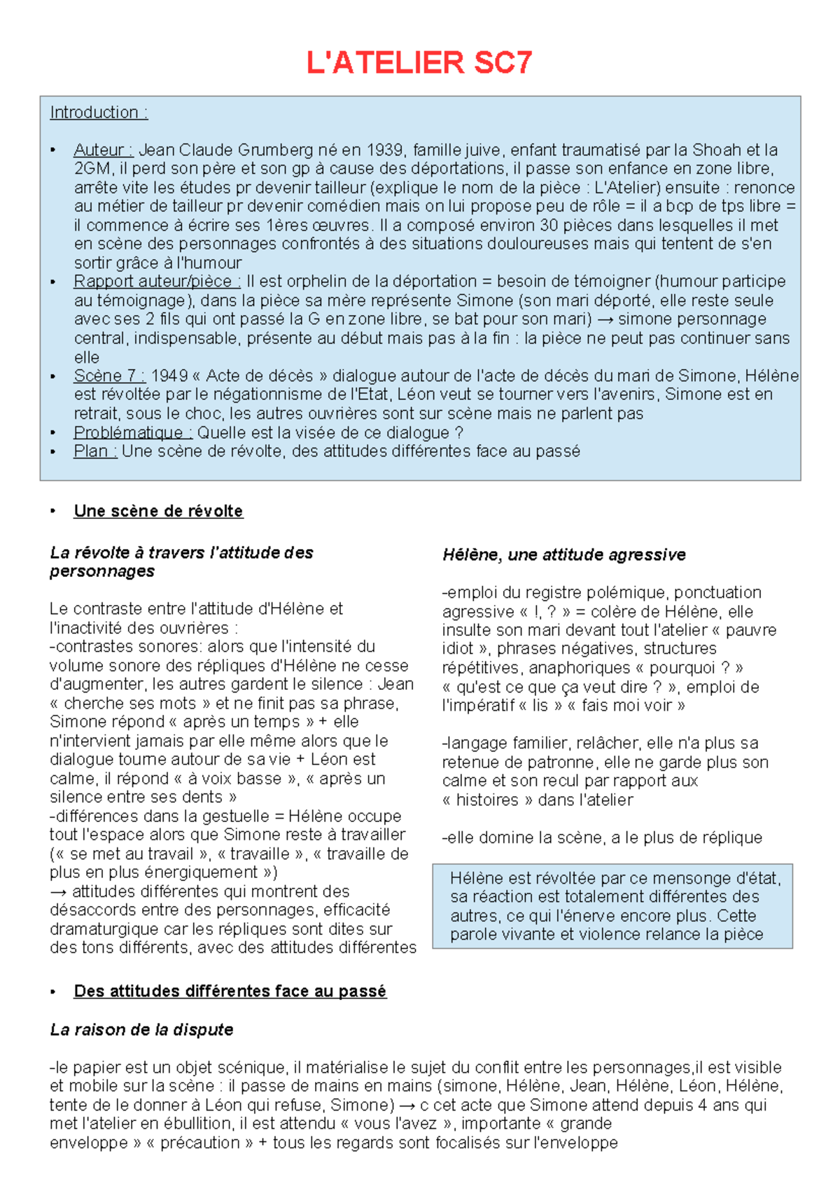 L' Atelier SC7 LA3 - L'ATELIER SC Introduction : - Studocu