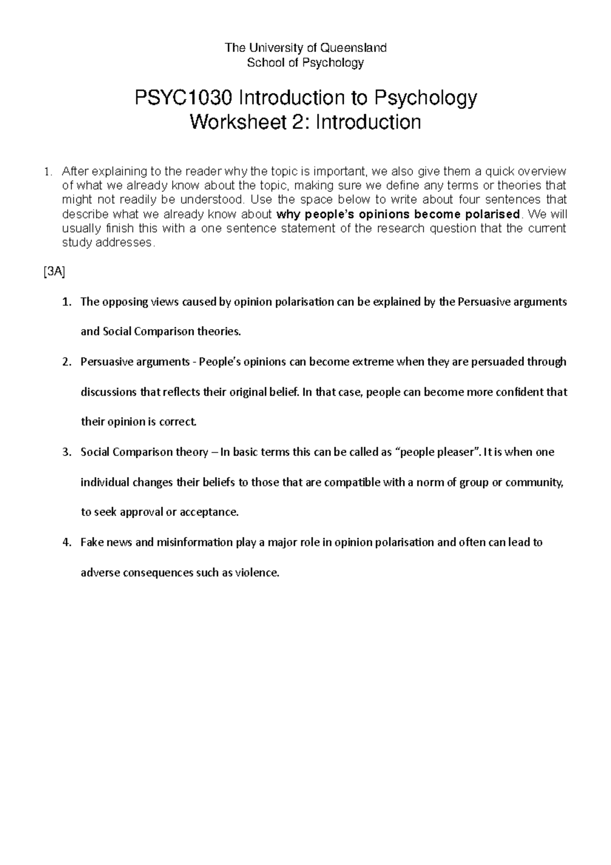 Worksheet 2 Introduction - The University of Queensland School of ...