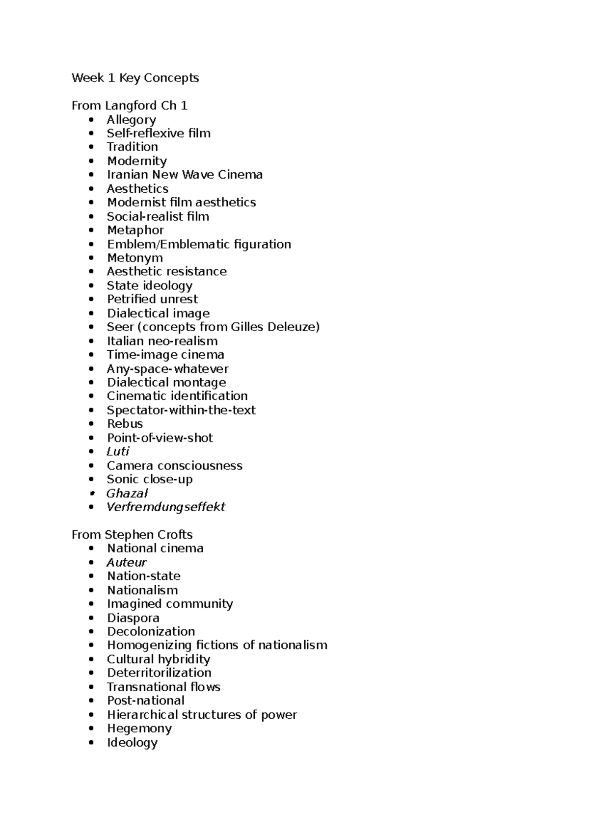 Week 1 Key Concepts - Practical topic - Week 1 Key Concepts From ...