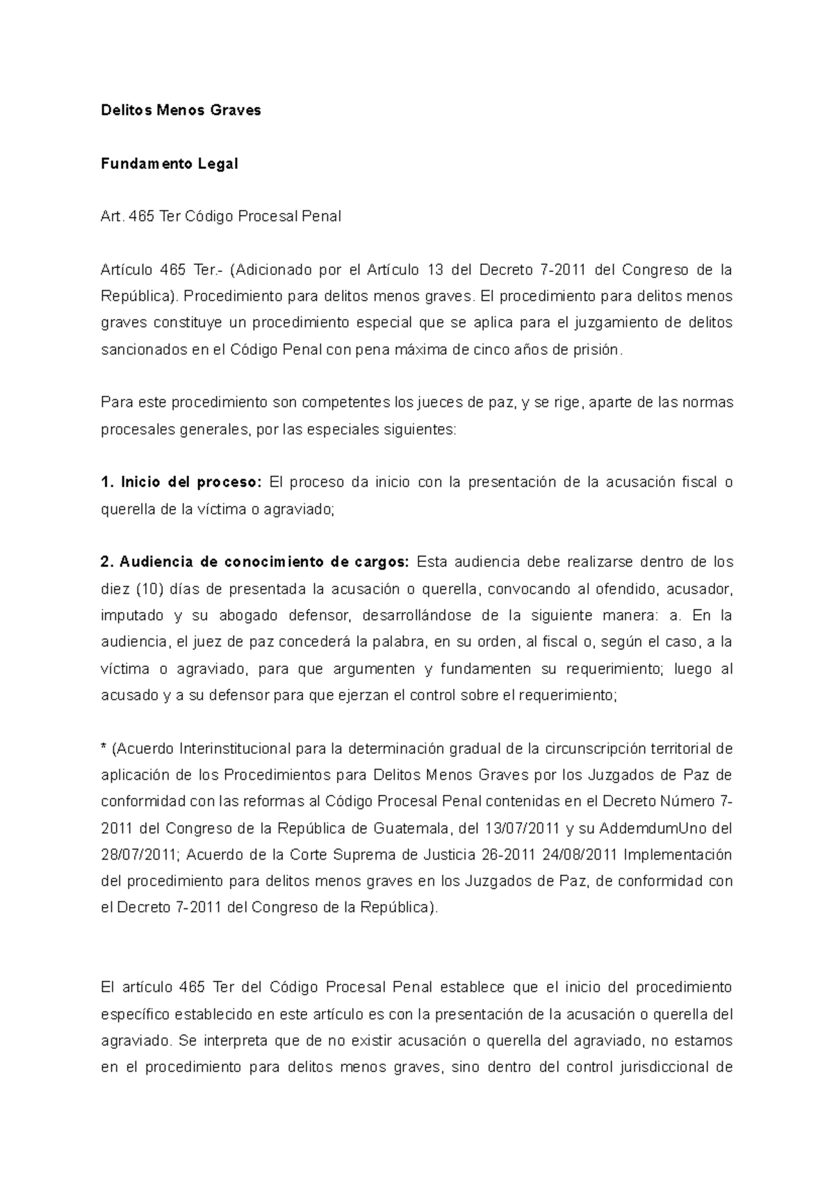 Delitos Menos Graves - Delitos Menos Graves Fundamento Legal Art. 465 ...