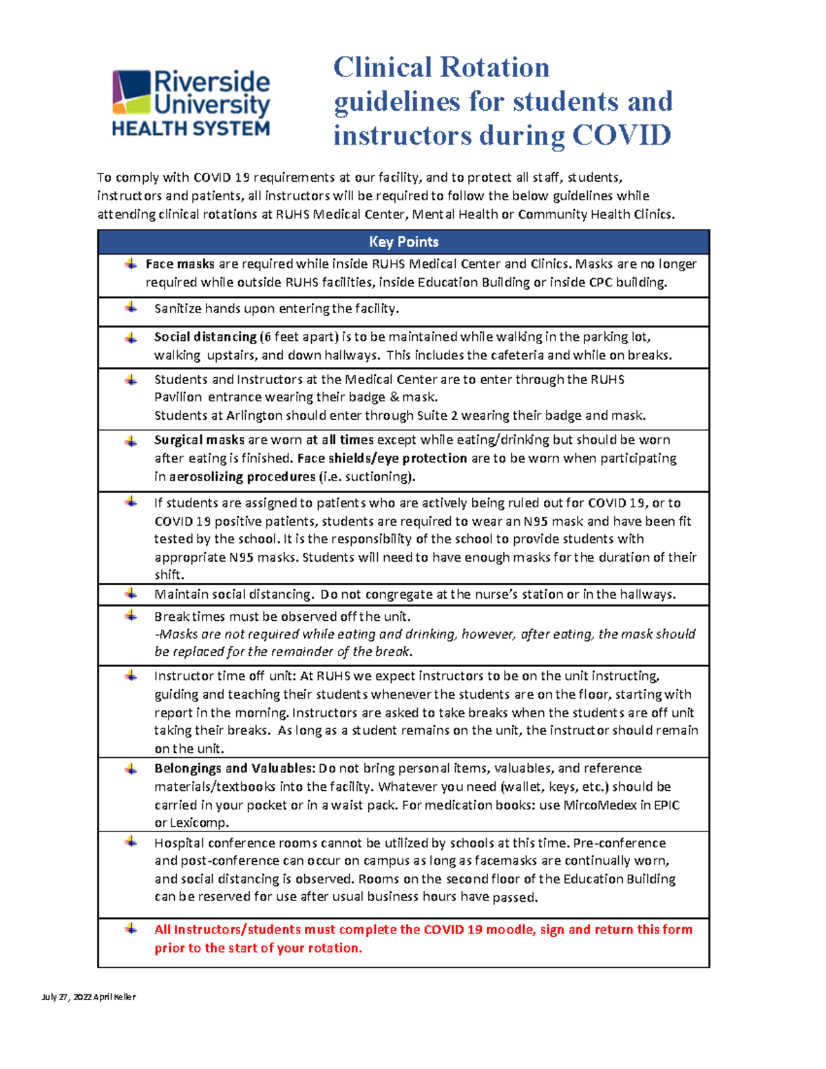 Covid clinical rotation guidelines 7 27 22 pdf cd6042ba 8362 44a7 8d8d ...