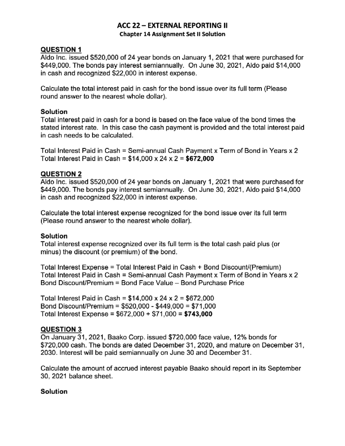 External Reporting Chapter 14 Set 2 Solution - ACC 22 - Studocu