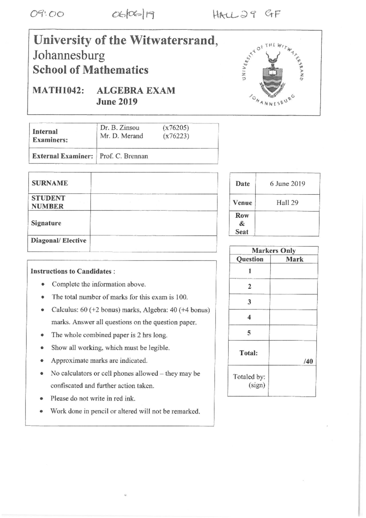 MATH1042 - Algebra - MATH1014 - Studocu