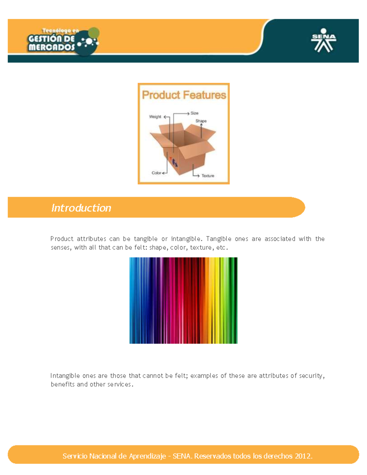 Product features definir las características del producto y o servicio ...