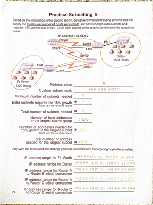 3 - Practical Subnetting - Practical Subnetting 3 Based on the ...
