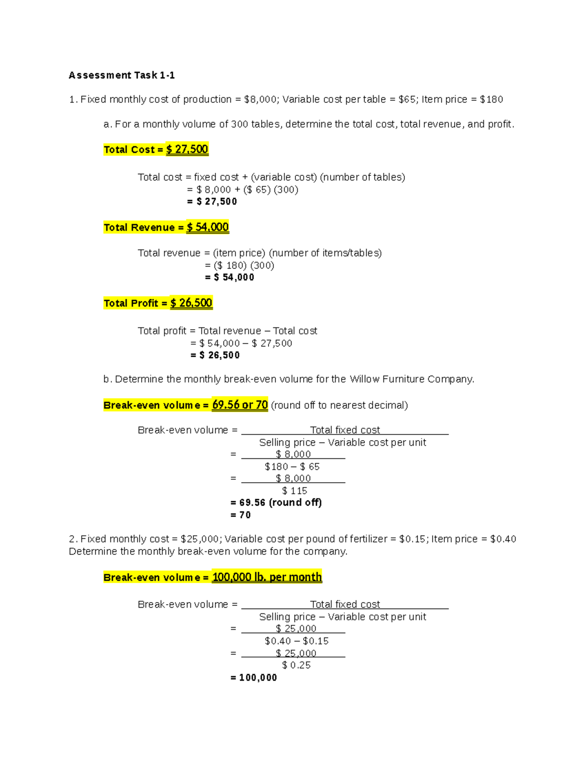 Almario BSA1B AT1 1 MGT1 - Assessment Task 1- Fixed monthly cost of ...