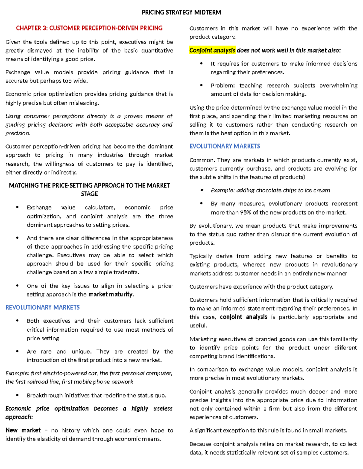 WEEK 3 Customer Perception- Driven Price - CHAPTER 3: CUSTOMER ...