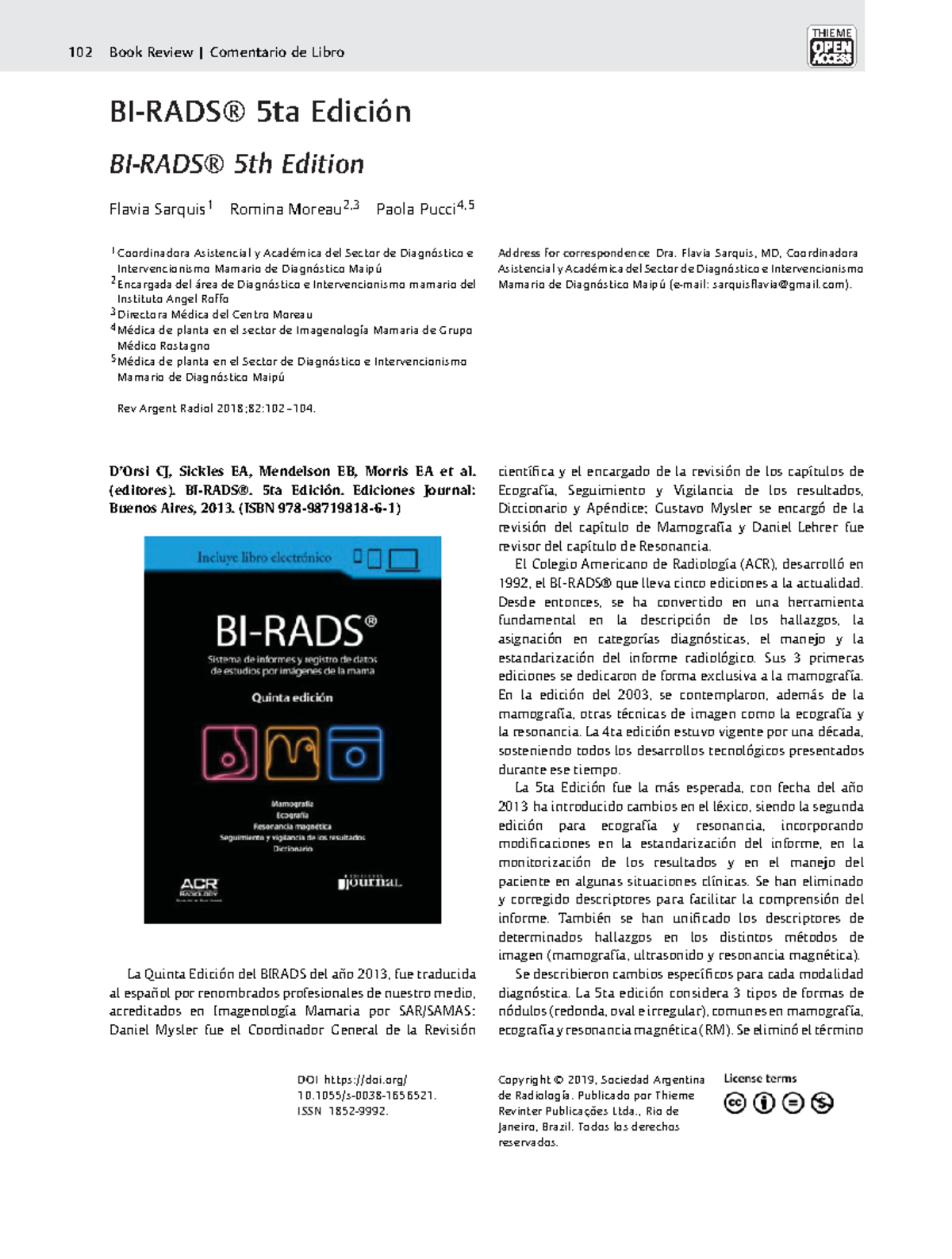 Birads Clasificacion Articulo - BI-RADS® 5ta Edición BI-RADS® 5th ...