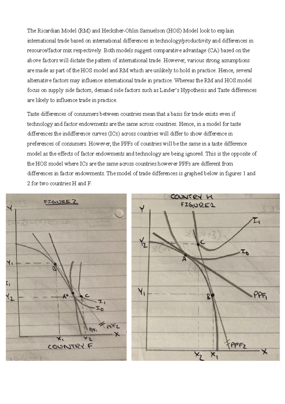 What alternative models to RM and HOS model can be used to explain ...