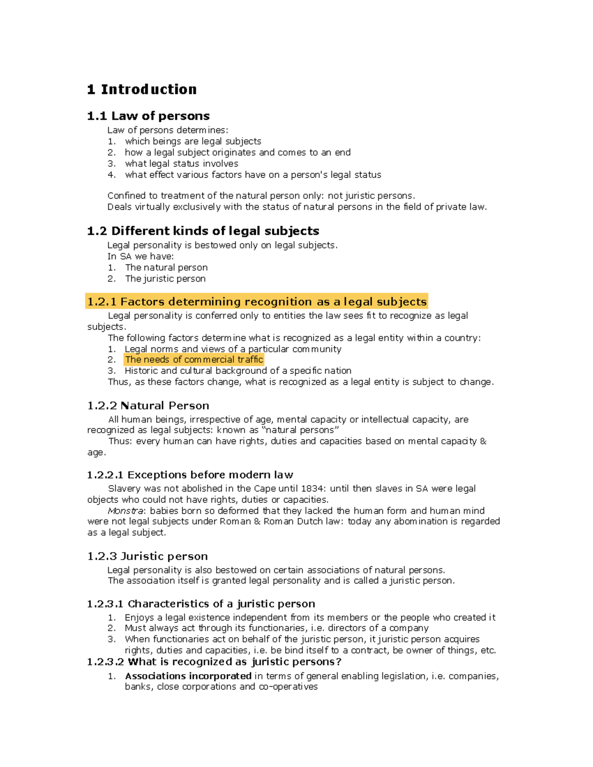 Law of Persons in a nutshell-1 - 1 Introduction 1 Law of persons Law of ...