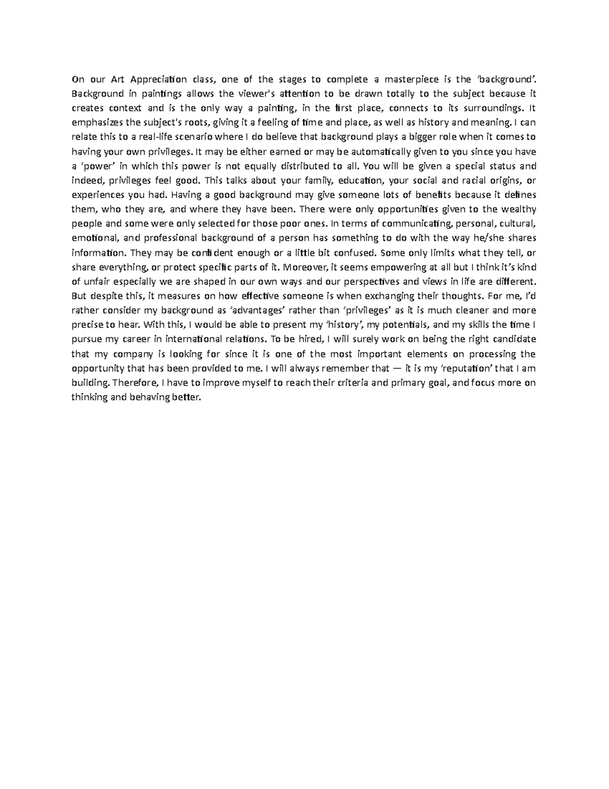 How privileges matter? - AB Foreign Service - Studocu