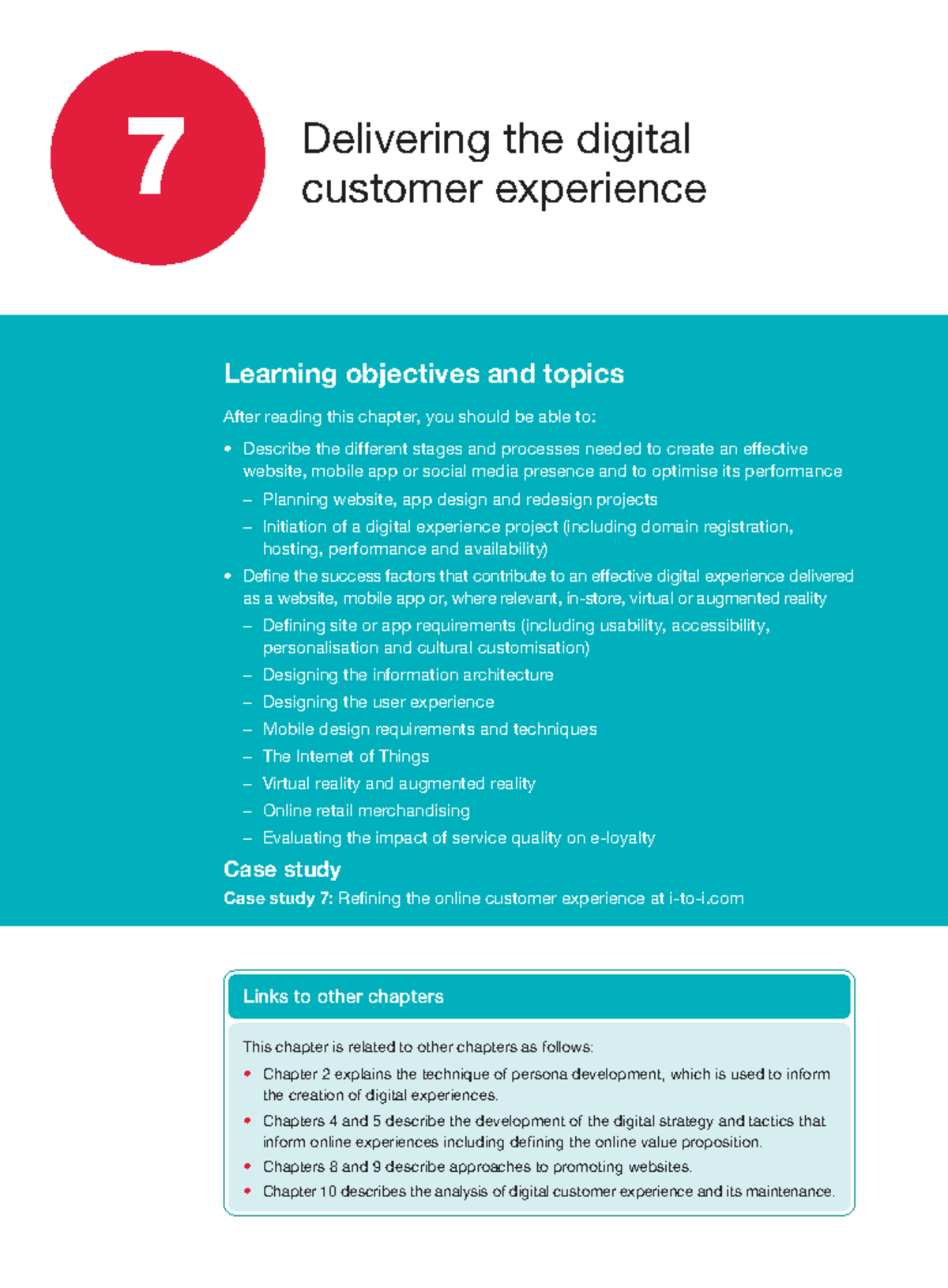 Ch7. Delivering the digital customer experience - Delivering the ...