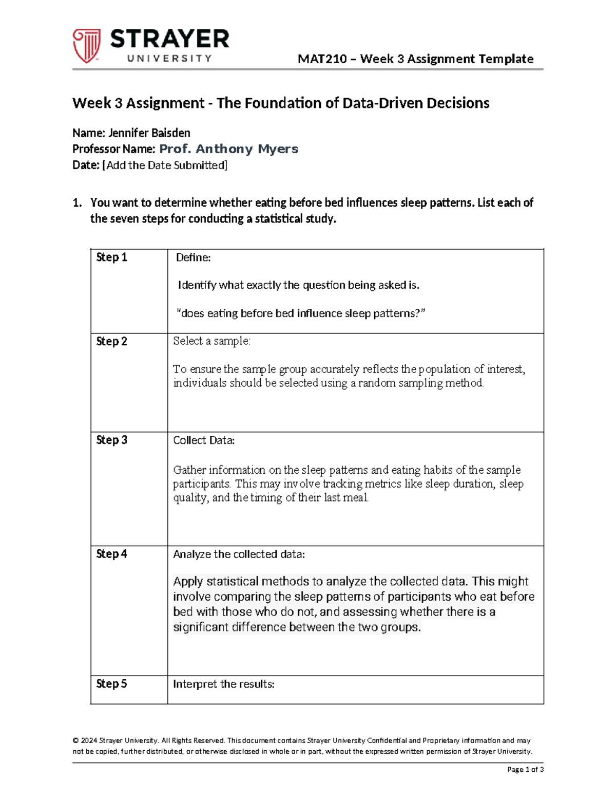 Cf Week 3 Assignment Template Jennifer Baisden - MAT210 – Week 3 Assignment Template Week 3 ...