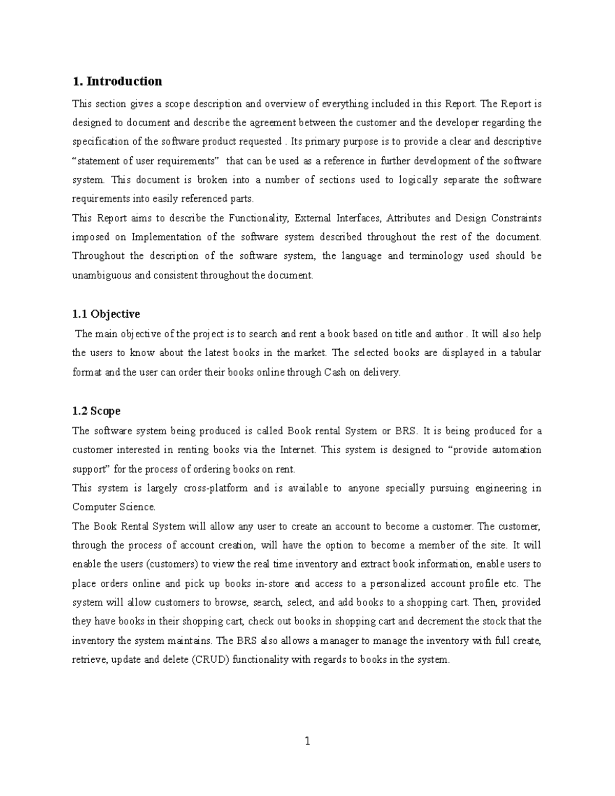 325202040 book rental system - 1. Introduction This section gives a ...