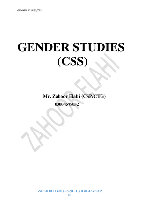 Gender Studies by Amanullah Gondal NOA Book - GENDER STUDIES For CSS ...