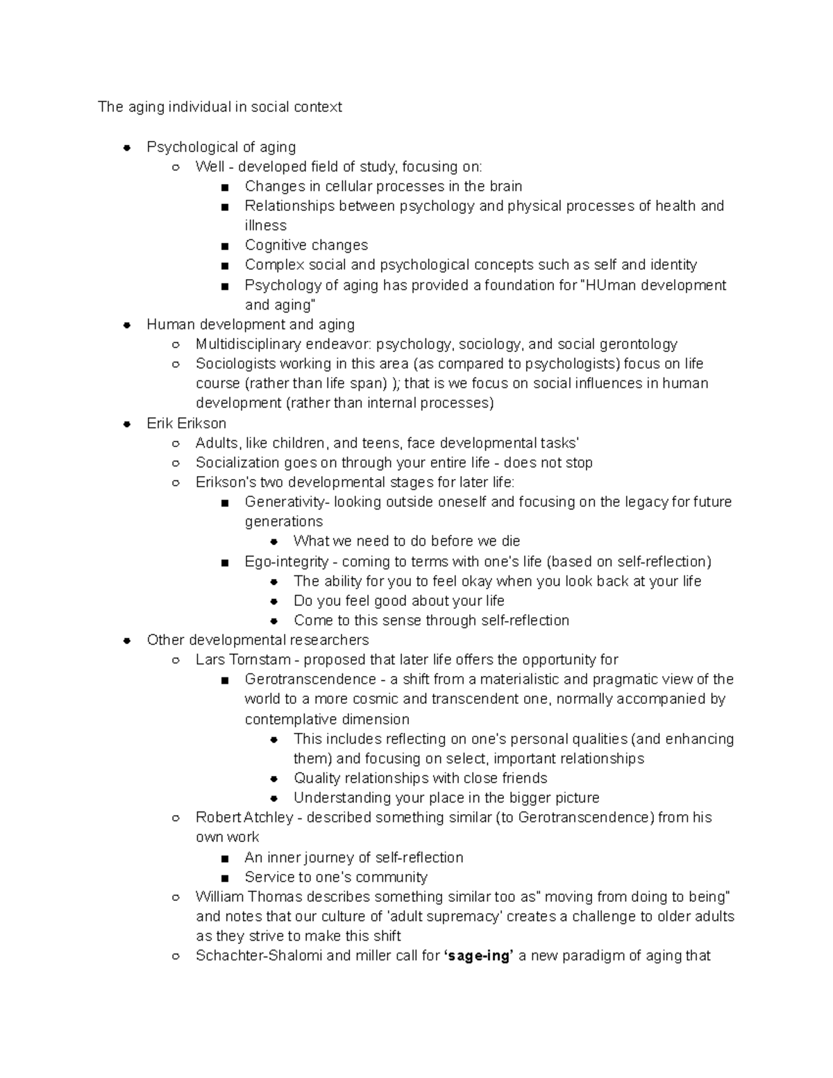 Chapter 4 - The aging individual in social context - The aging ...