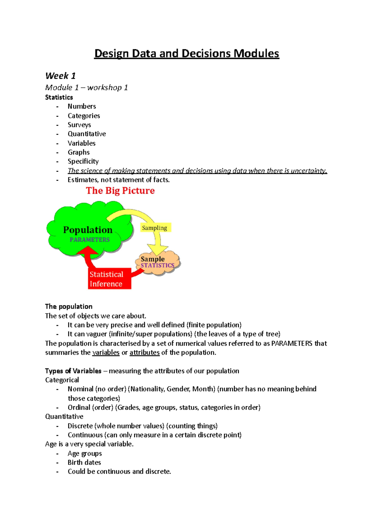 Design Data and Decisions Modules - Estimates, not statement of facts ...