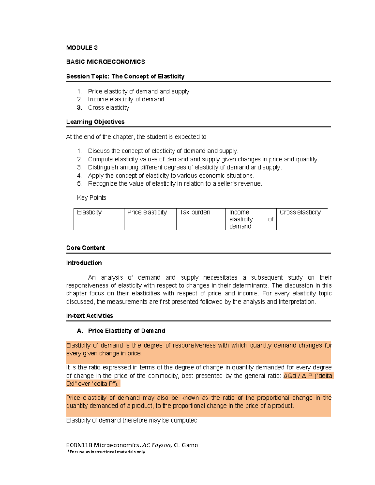 ECON11B Module 3 - economices - Warning: TT: undefined function: 32 MODULE 3 BASIC ...