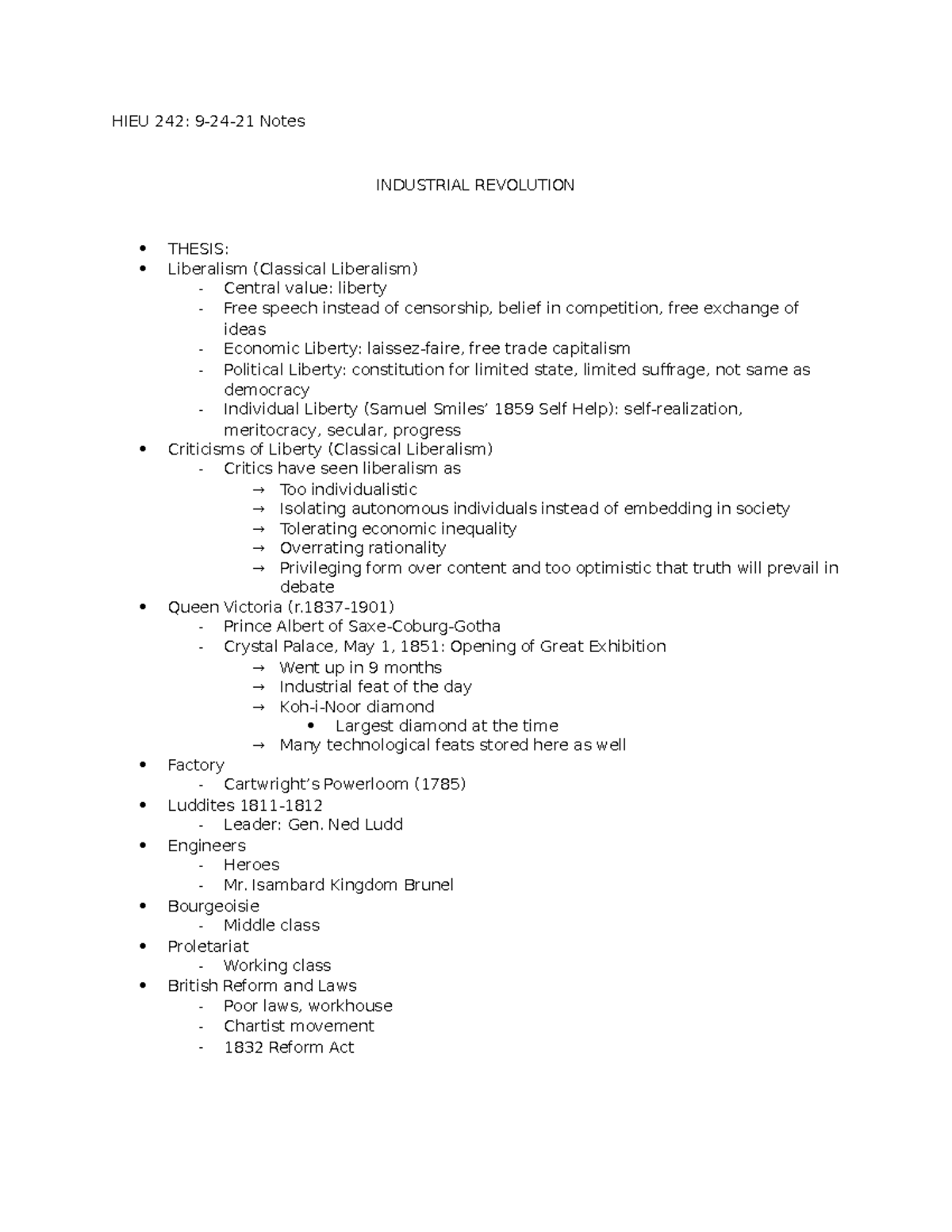 9-24-21 Notes - Vejas Gabriel Liulevicius - HIEU 242: 9-24-21 Notes ...