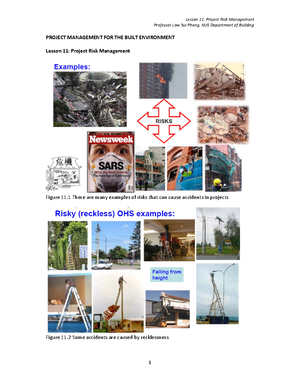 Chapter 7 Project Cost Management - PM5101 - NUS - Studocu