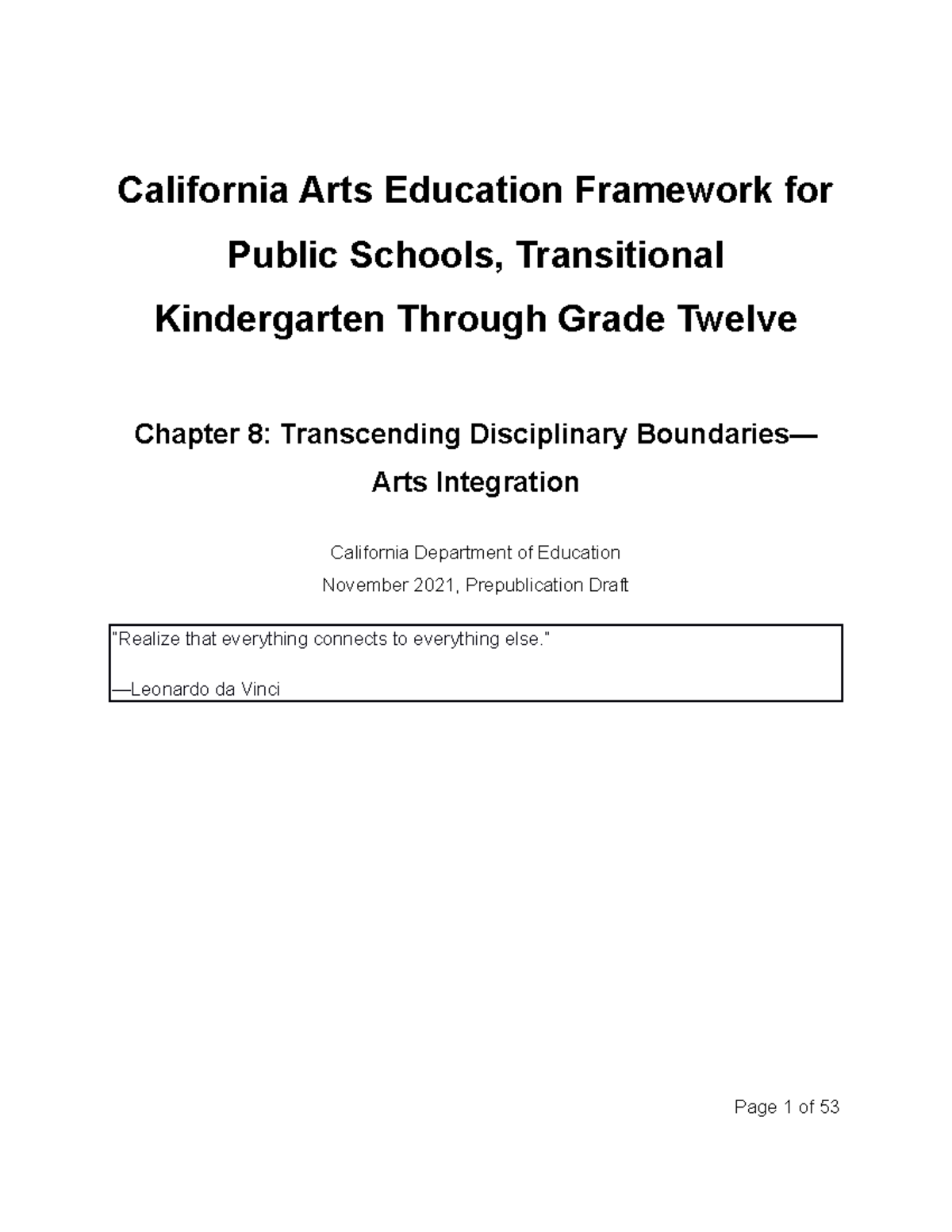 Artsfwtranscending - Handout - California Arts Education Framework for ...