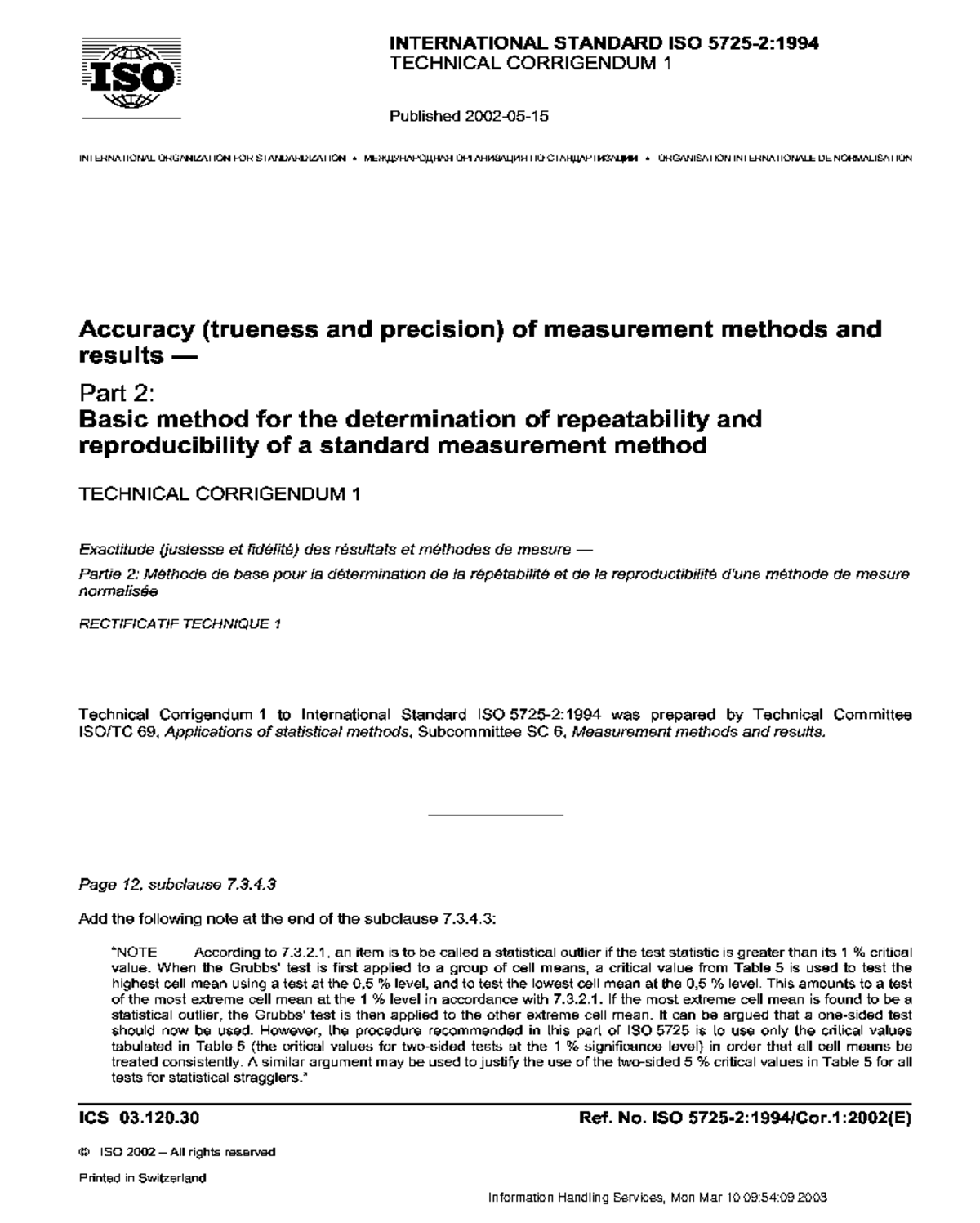 Iso-5725-2 compress - norma iso - Estudios Matemáticos NM - Studocu