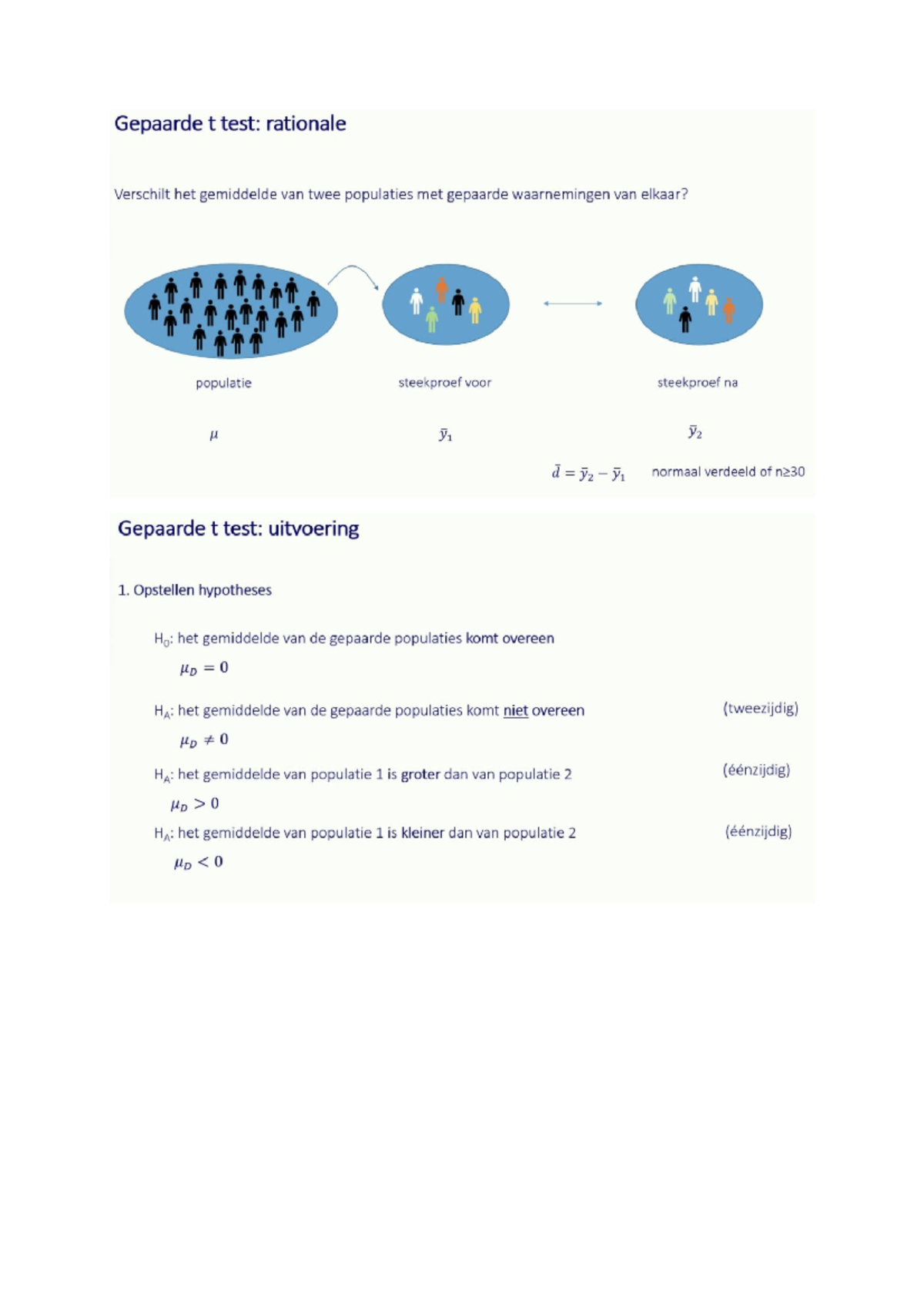 WC05 gepaarde t-toets uitleg van docent - Statestiek - Studeersnel
