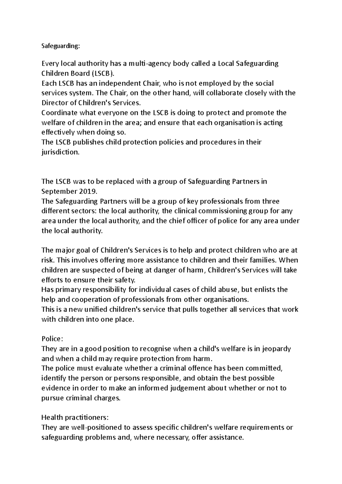 Safeguarding agencies - Safeguarding: Every local authority has a multi ...