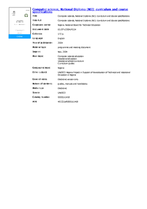JSS 1 Lesson NOTE - JSS 1 THIRD TERM SCHEME OF WORK Computer Processing ...