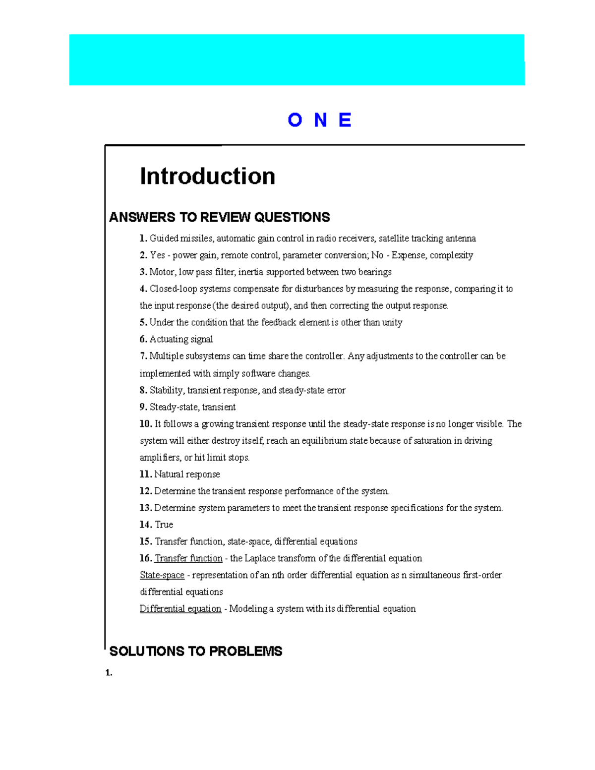 Norman S. Nise - Control System Engineering-Wiley (2019)_Ch1_Solution ...